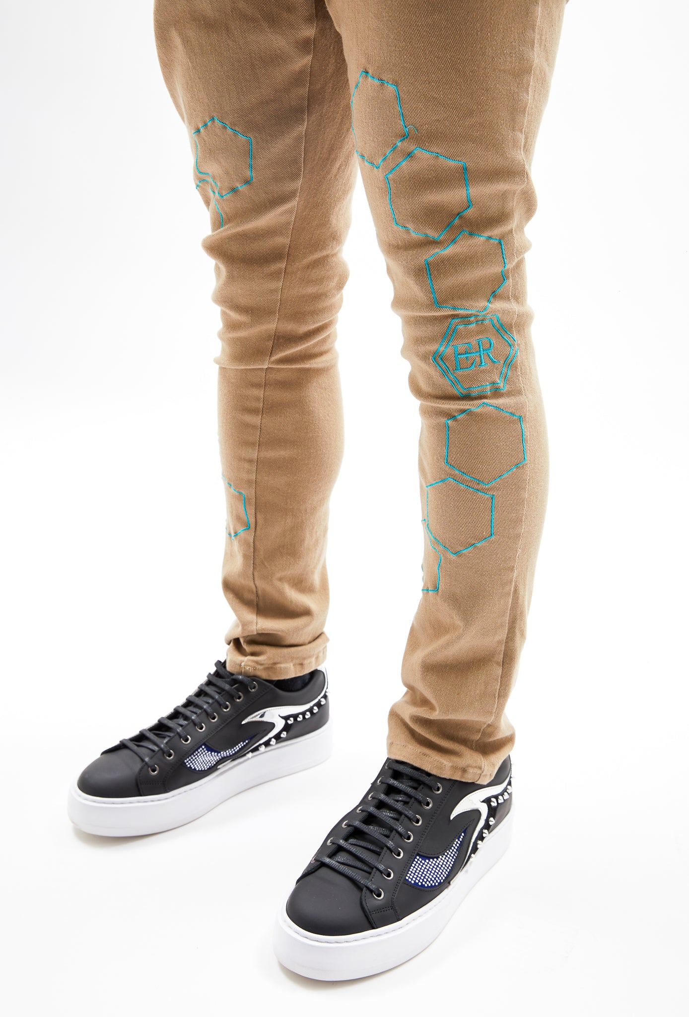 Monogram Jeans - Oatmeal